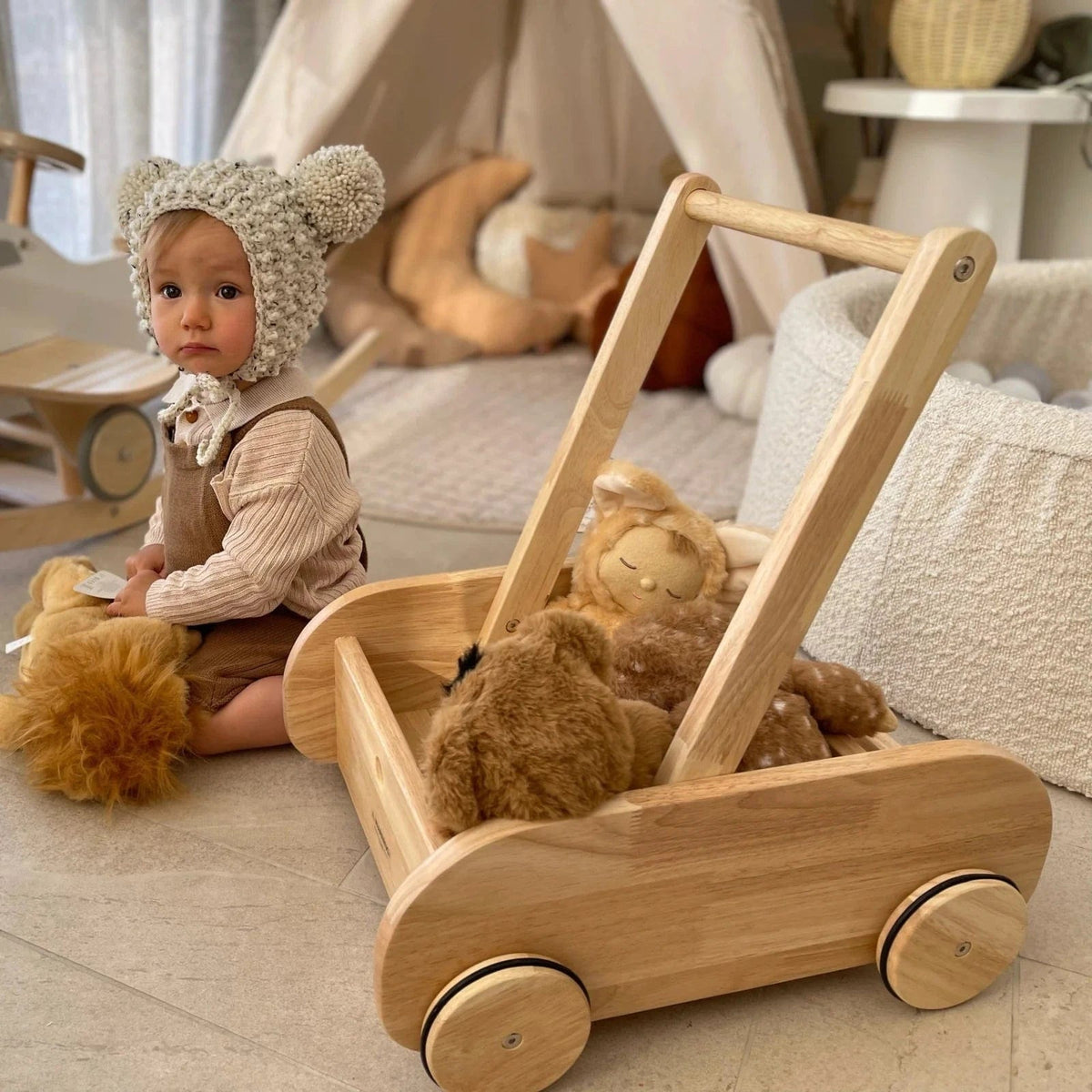 RHEA Wooden Baby Walker