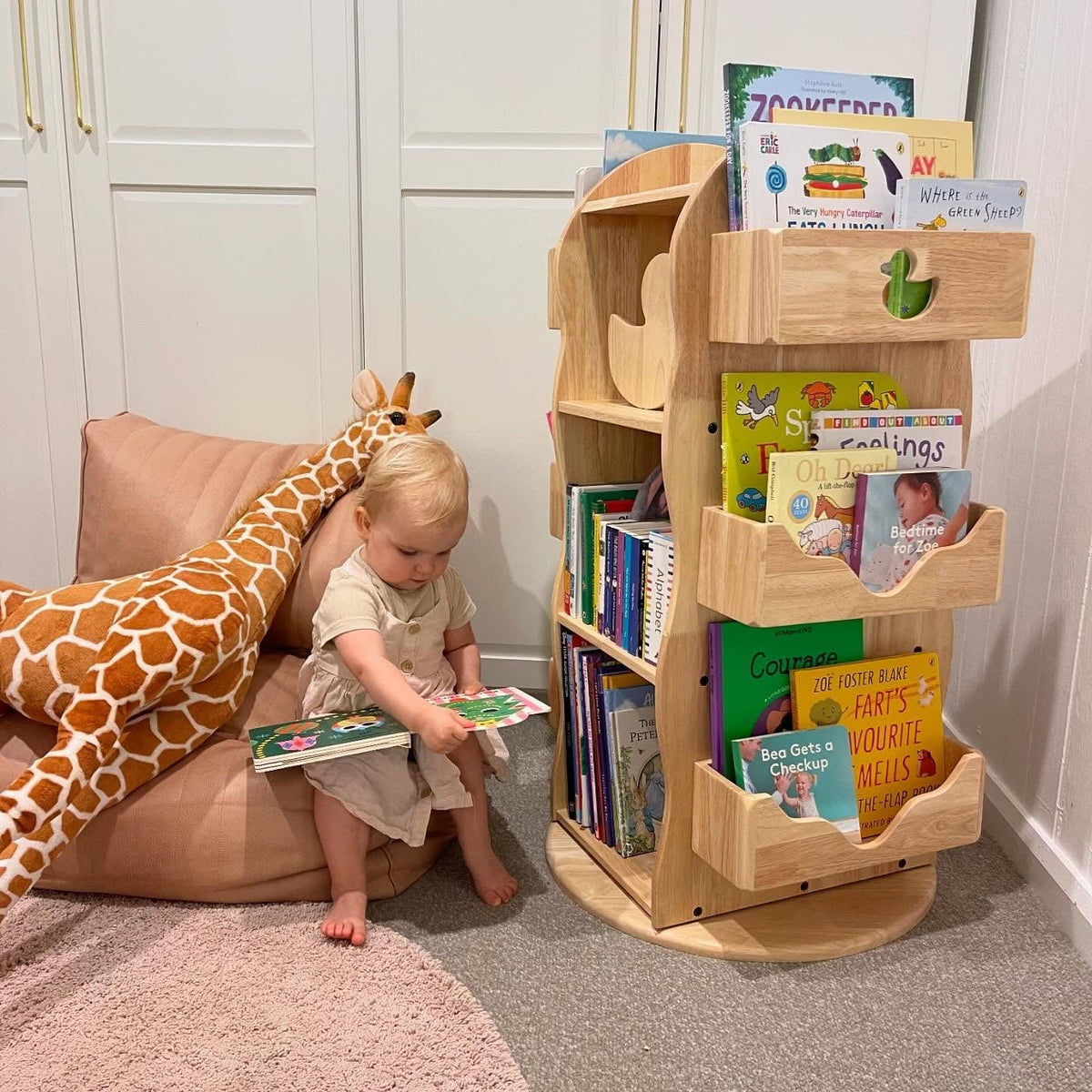BINDI Rotating Bookshelf for Kids | Solid Wood | myduckling