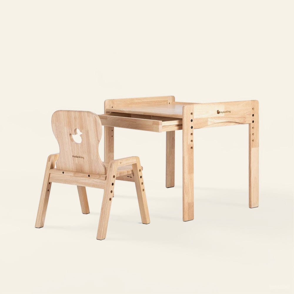 KAYA Kids Table and Chair Set | Adjustable Solid Wood | myduckling